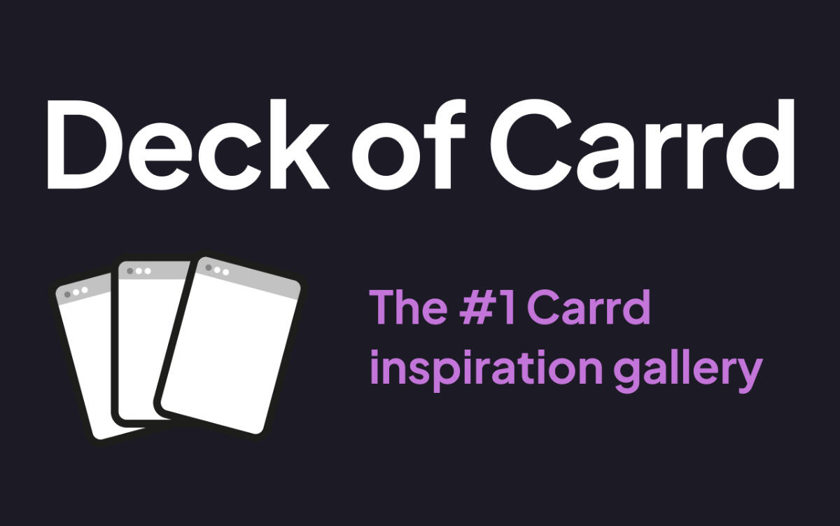 Deck of Carrd: A hand-picked gallery of Carrd inspo